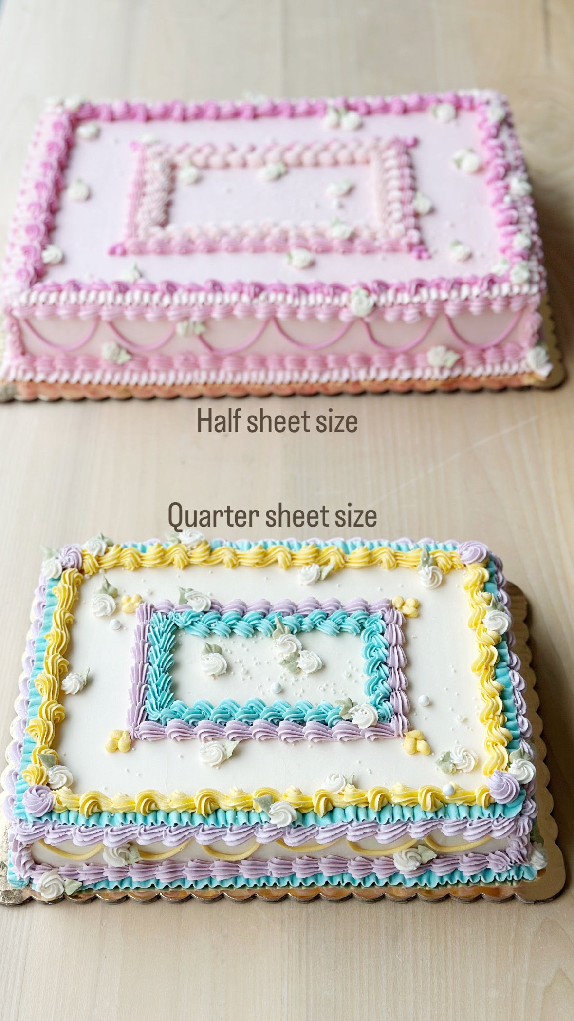 half sheet cakes